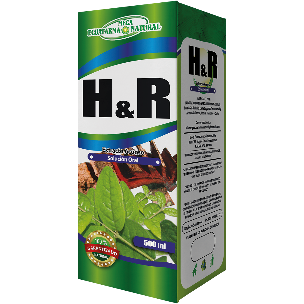 H&R SOLUCIÓN ORAL 500ML MEGAECUAFARMA NATURAL | El Arbolito